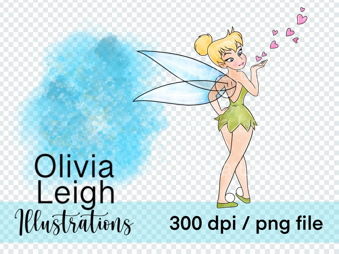 Tinkerbell Cute Clipart PNG Files DIGITAL DOWNLOAD Commercial - Etsy