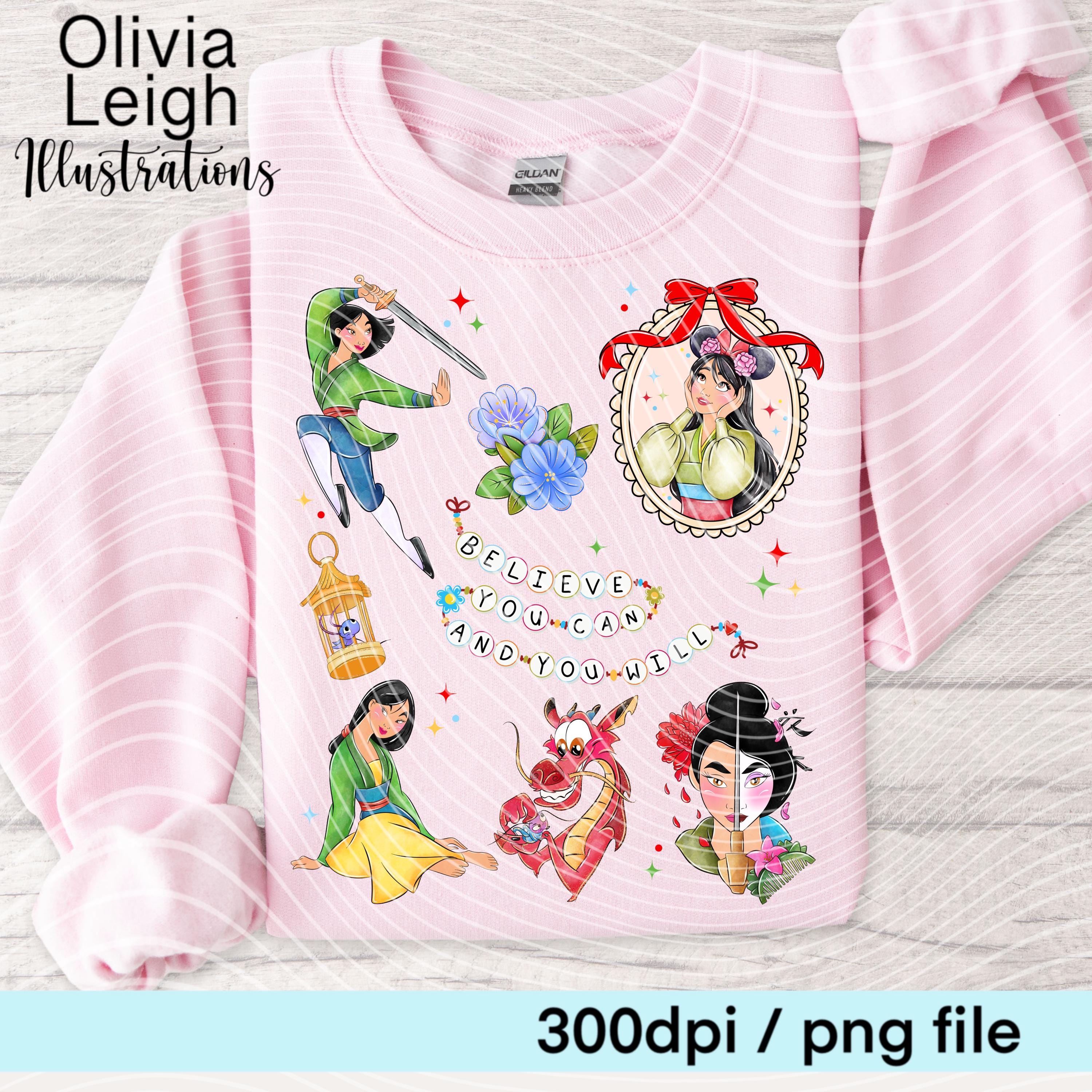 Princess Mulan, PNG Frame Bow Coquette Style Shirt Design File DIGITAL ...