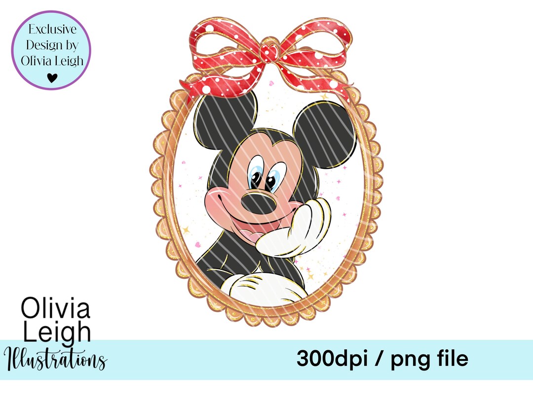 Mickey Mouse Locket, Clipart PNG Files DIGITAL DOWNLOAD Sublimation ...