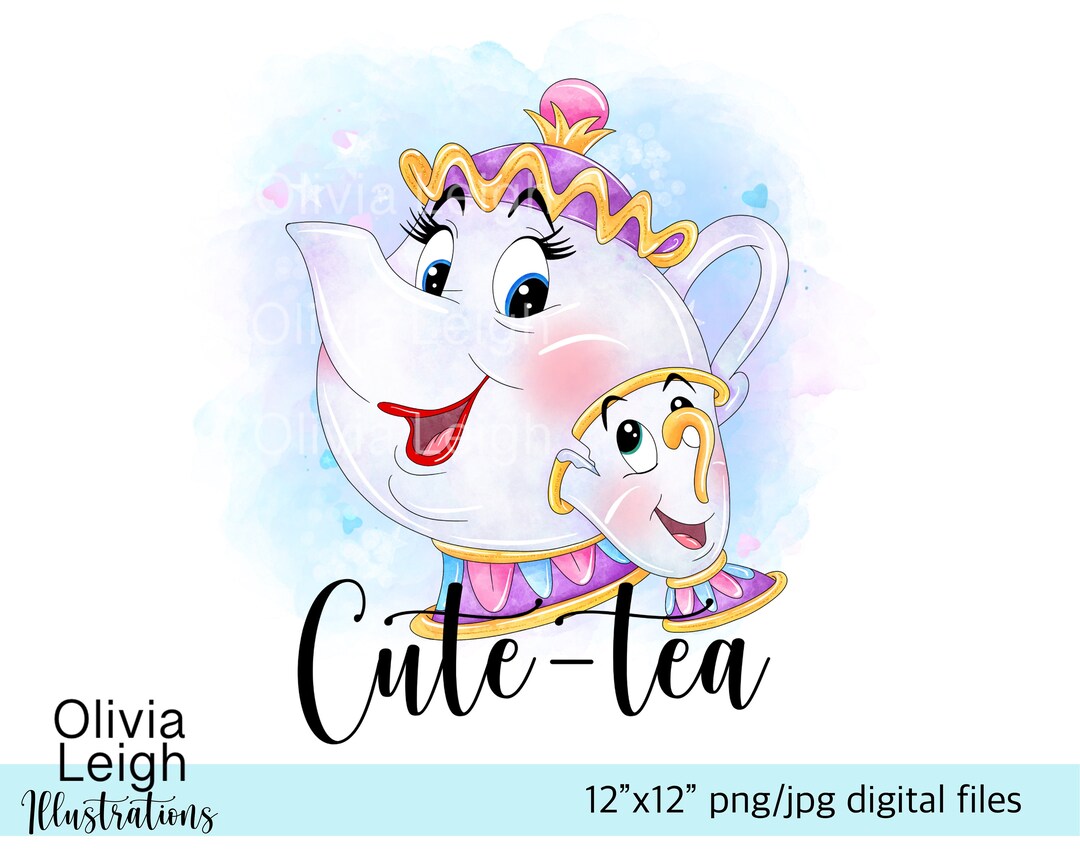 Mrs Potts and Chip PNG Sublimation Quote Clipart Files DIGITAL DOWNLOAD ...