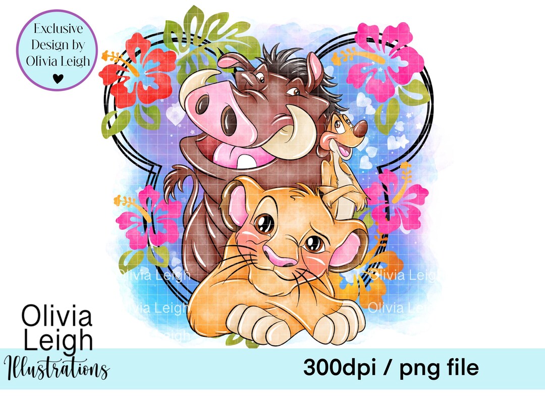 Lion King Cute Clipart Sublimation PNG Files DIGITAL DOWNLOAD Printable ...