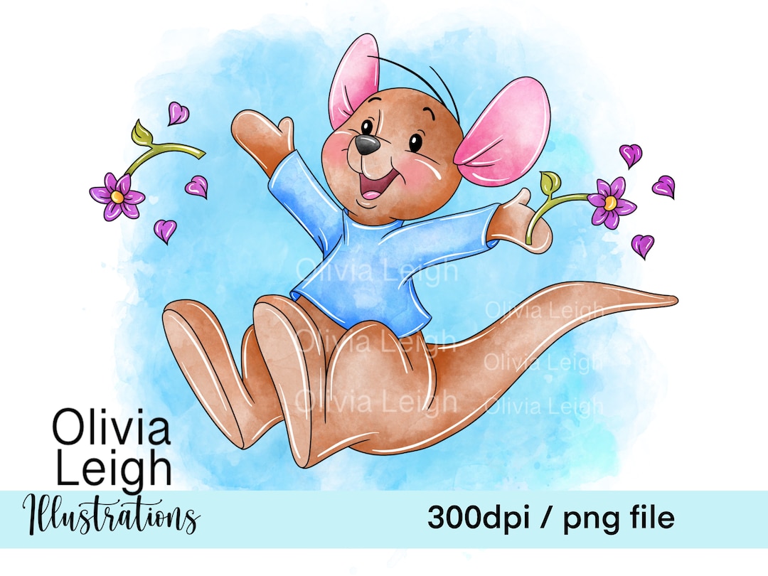 Winnie the Pooh Roo Kangaroo Springtime Cute Clipart PNG Files DIGITAL ...