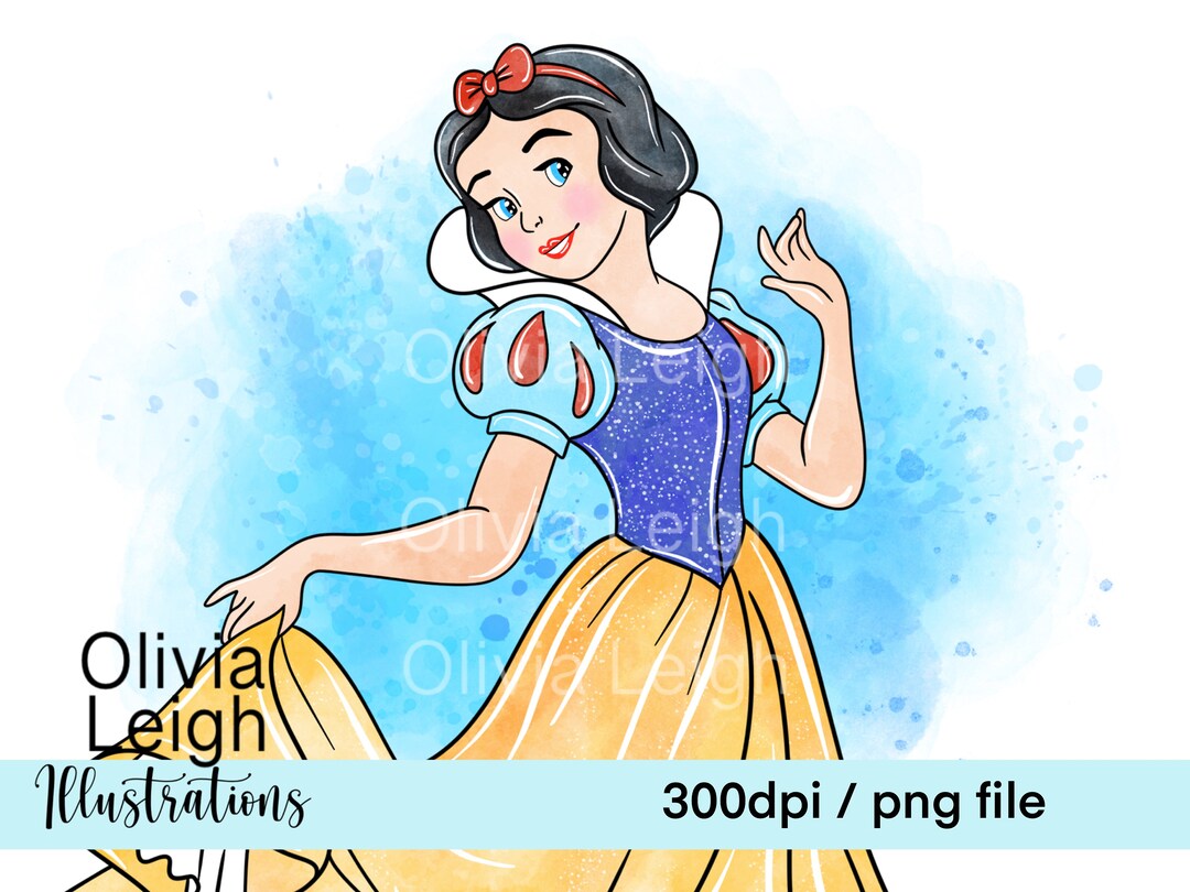 Princess Snow White Cute Clipart PNG Files DIGITAL DOWNLOAD - Etsy