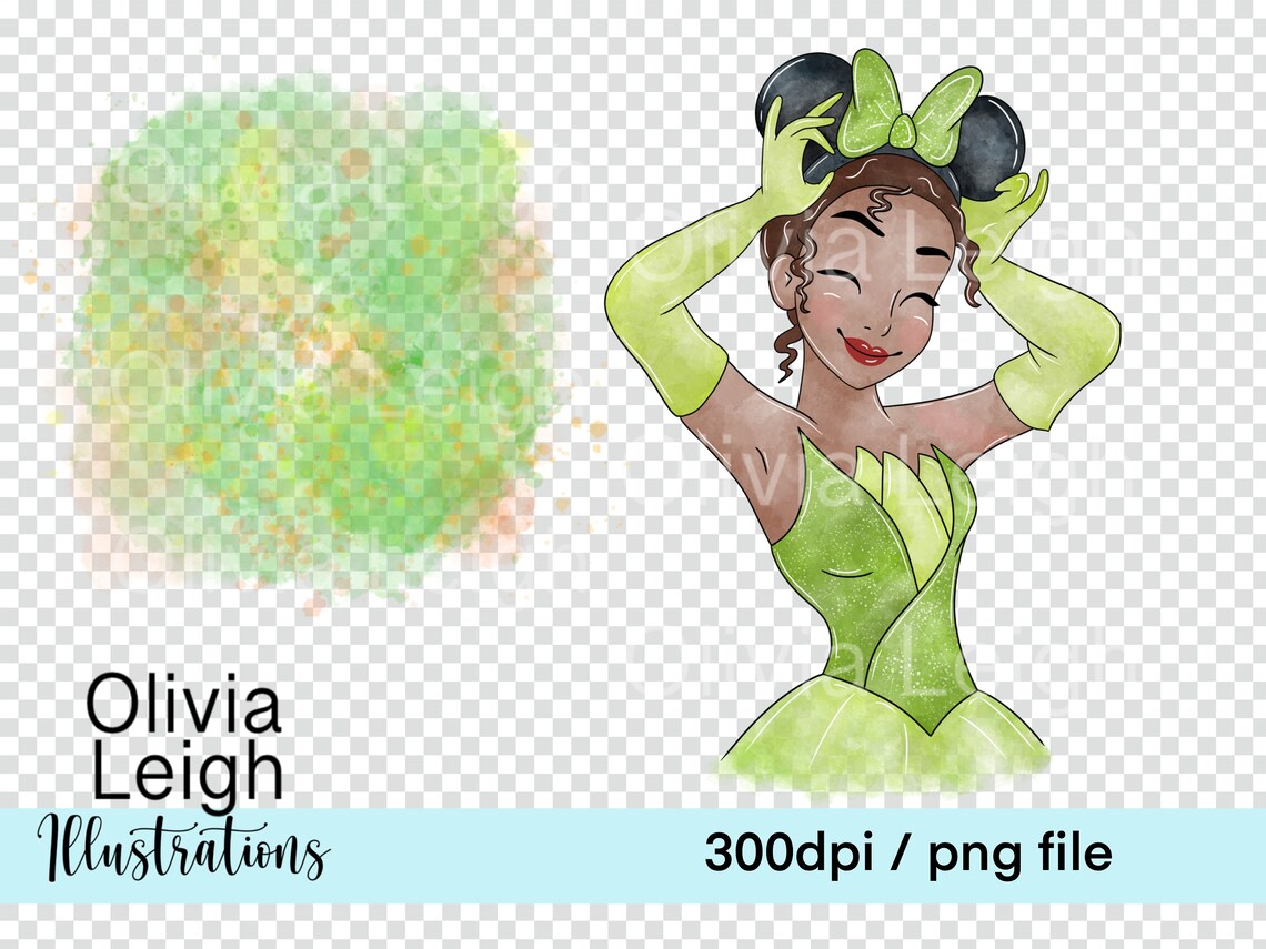 Princess Tiana Castle Cute Clipart PNG Files DIGITAL DOWNLOAD ...