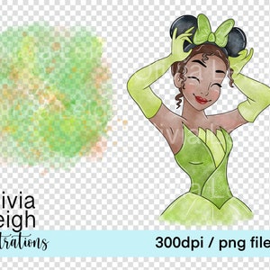 Princess Tiana Castle Cute Clipart PNG Files DIGITAL DOWNLOAD ...
