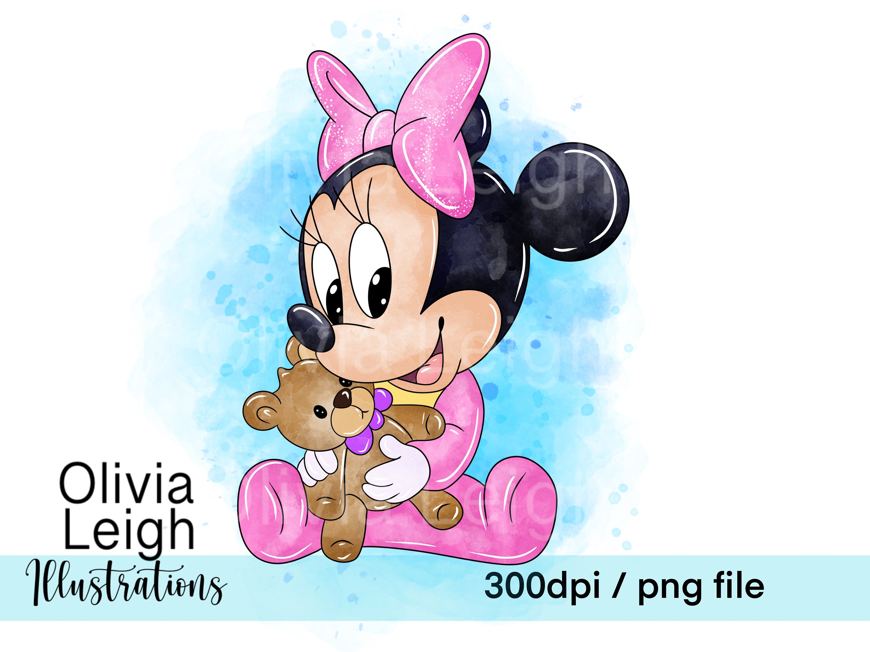 Cute Baby Minnie Mouse Clipart PNG Files DIGITAL DOWNLOAD - Etsy Canada