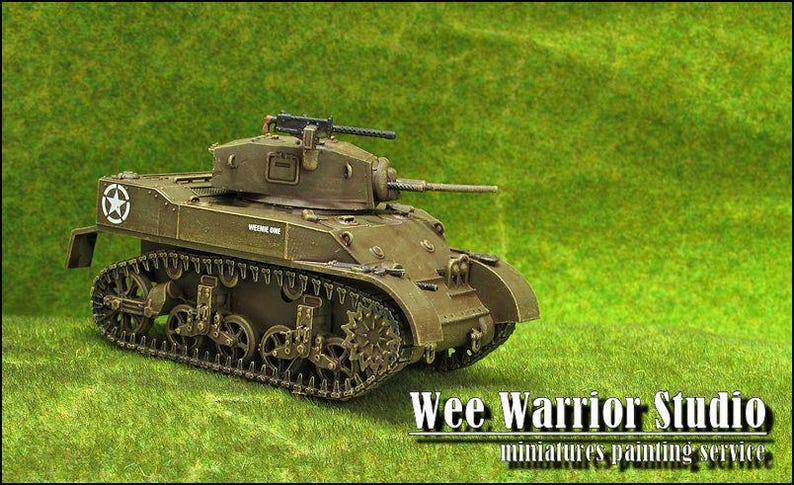 PAINTED! - US Stuart Light Tank - 28mm WW2 - World War II Bolt Action ...