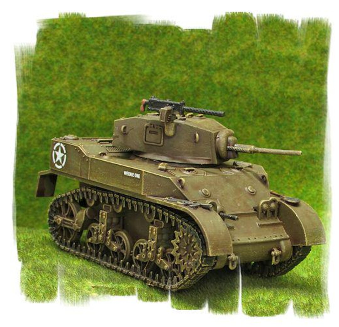 PAINTED! - US Stuart Light Tank - 28mm WW2 - World War II Bolt Action ...