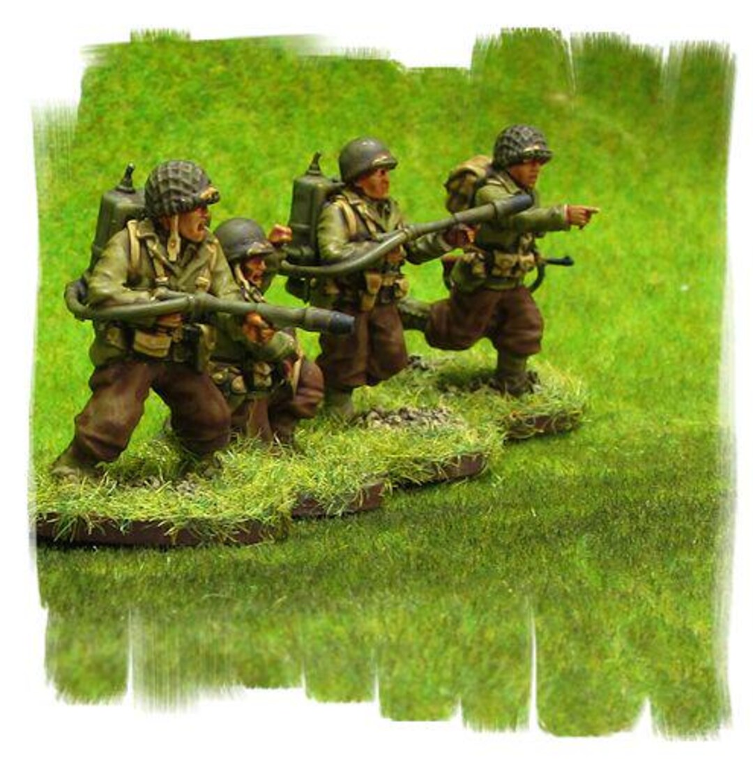 PAINTED! - US Flame Thrower Teams (4 Men) 28mm WW2 World War II - Bolt ...