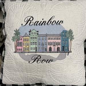 Rainbow Row Charleston Embroidery Design PES Only 6 X 10 - Etsy