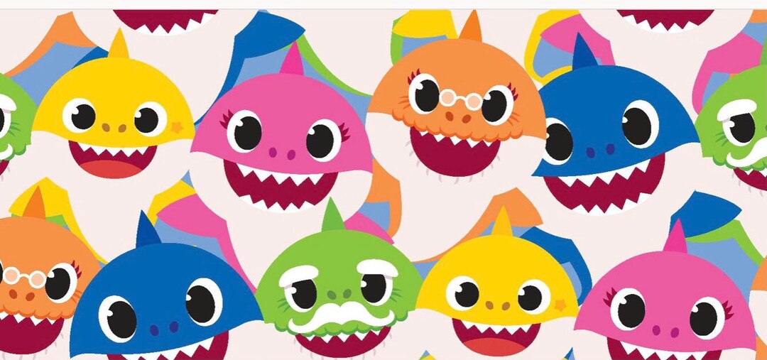 Cotton Fabric Baby Shark Family Packed by Springs Creative Fabric END ...