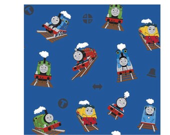 Thomas the Train, Main White Fabric, Train Thomas Fabric, White Train ...