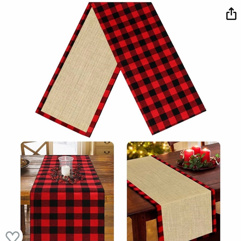 Buffalo Plaid Table Runner - Etsy
