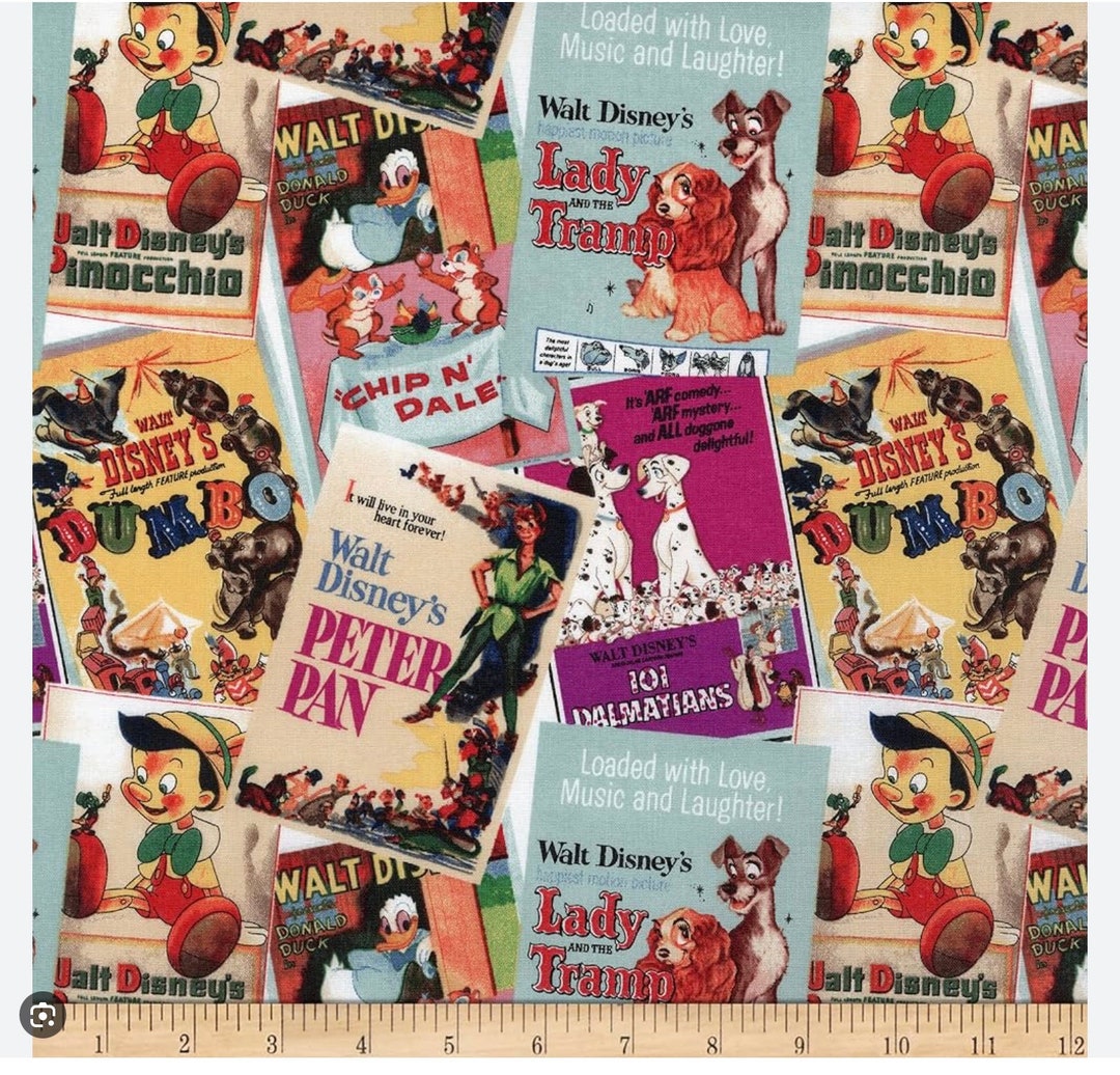 Disney Classic Poster Collection Fabric Springs Creative - Etsy