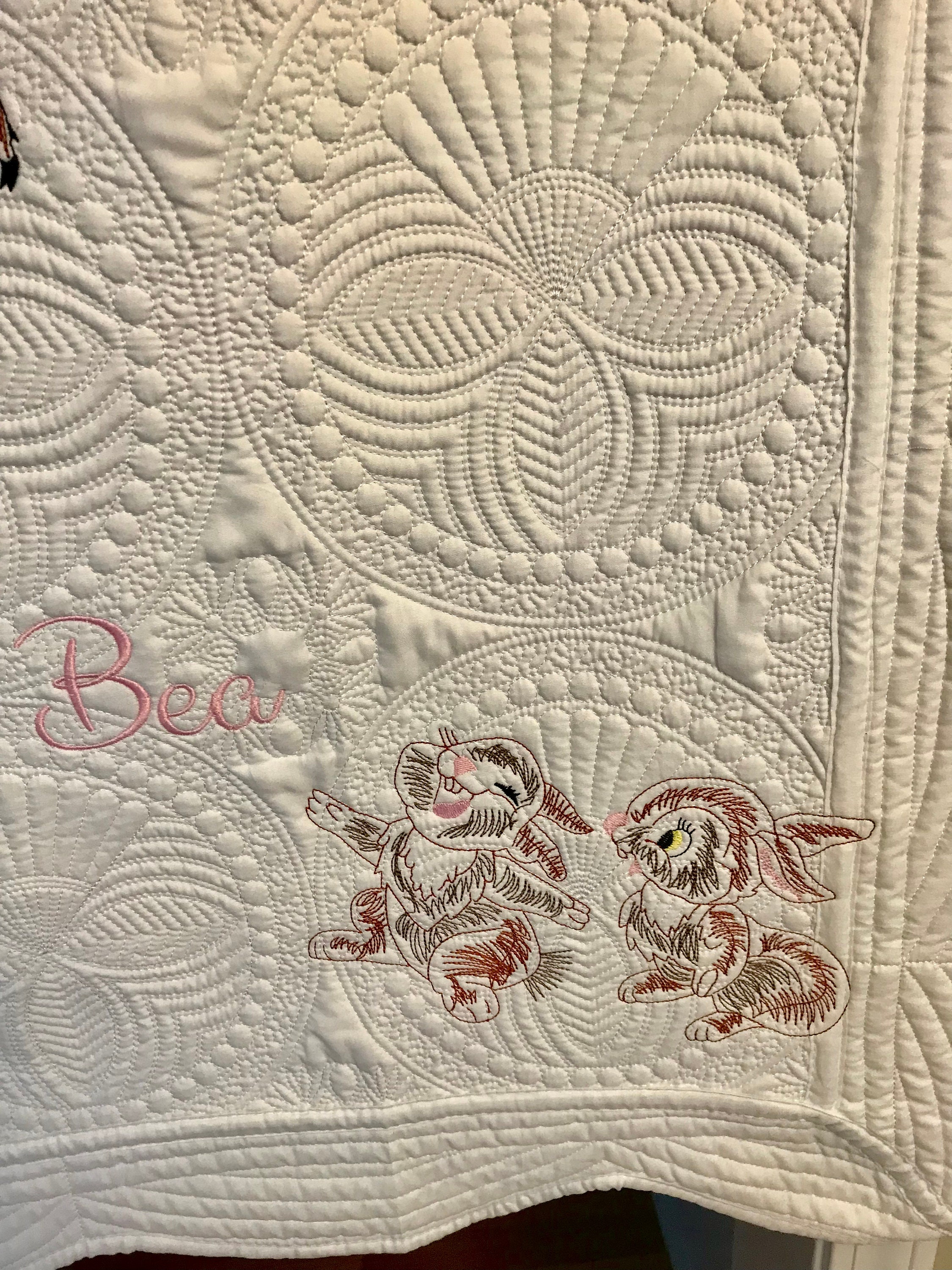 Bambi Baby Heirloom Quilt Embroidered With Vintage Bambi Designs - Etsy