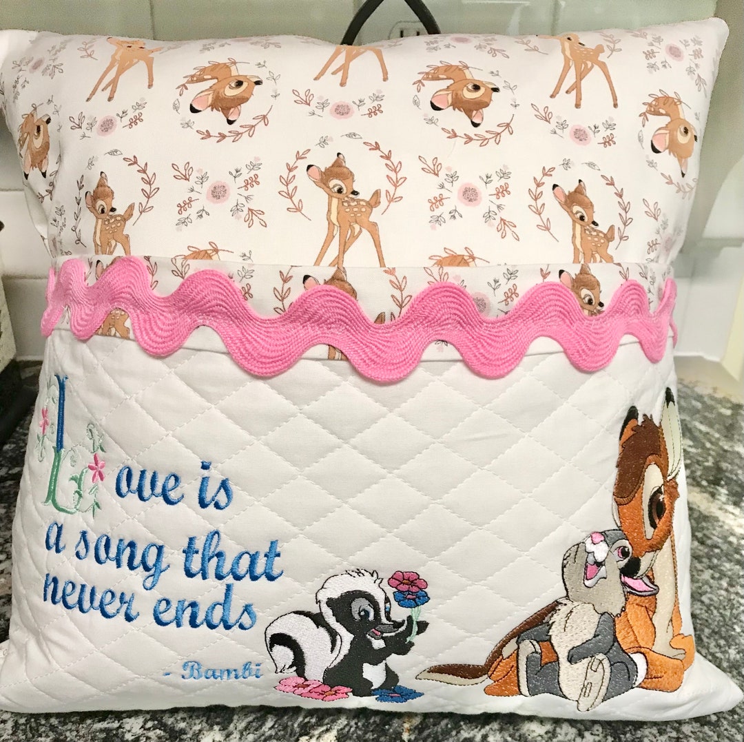 Bambi Embroidered Reading Pillow Book Pillow - Etsy