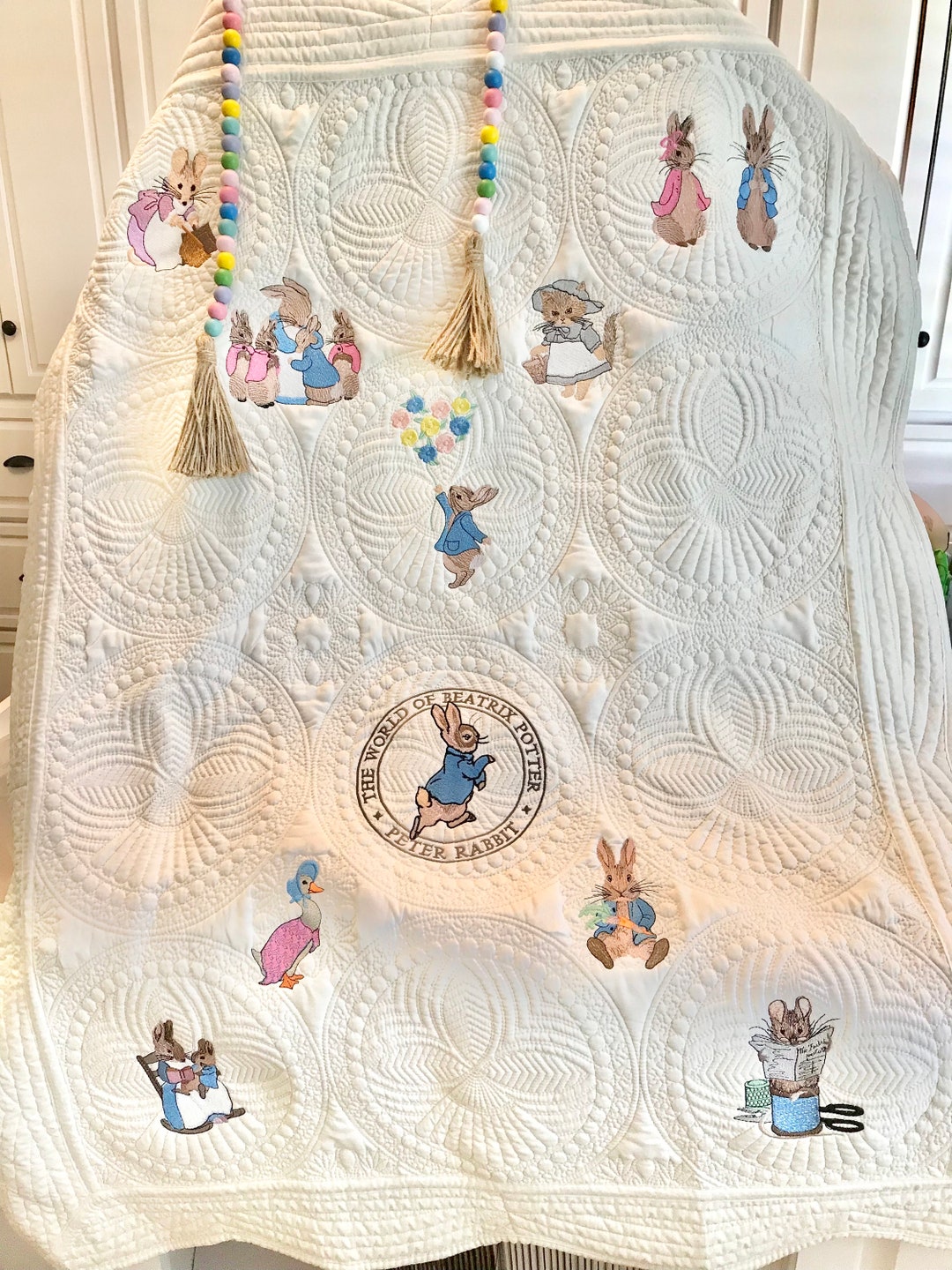 Vintage-inspired Beatrix Potter Baby Quilt Featuring Peter Rabbit ...