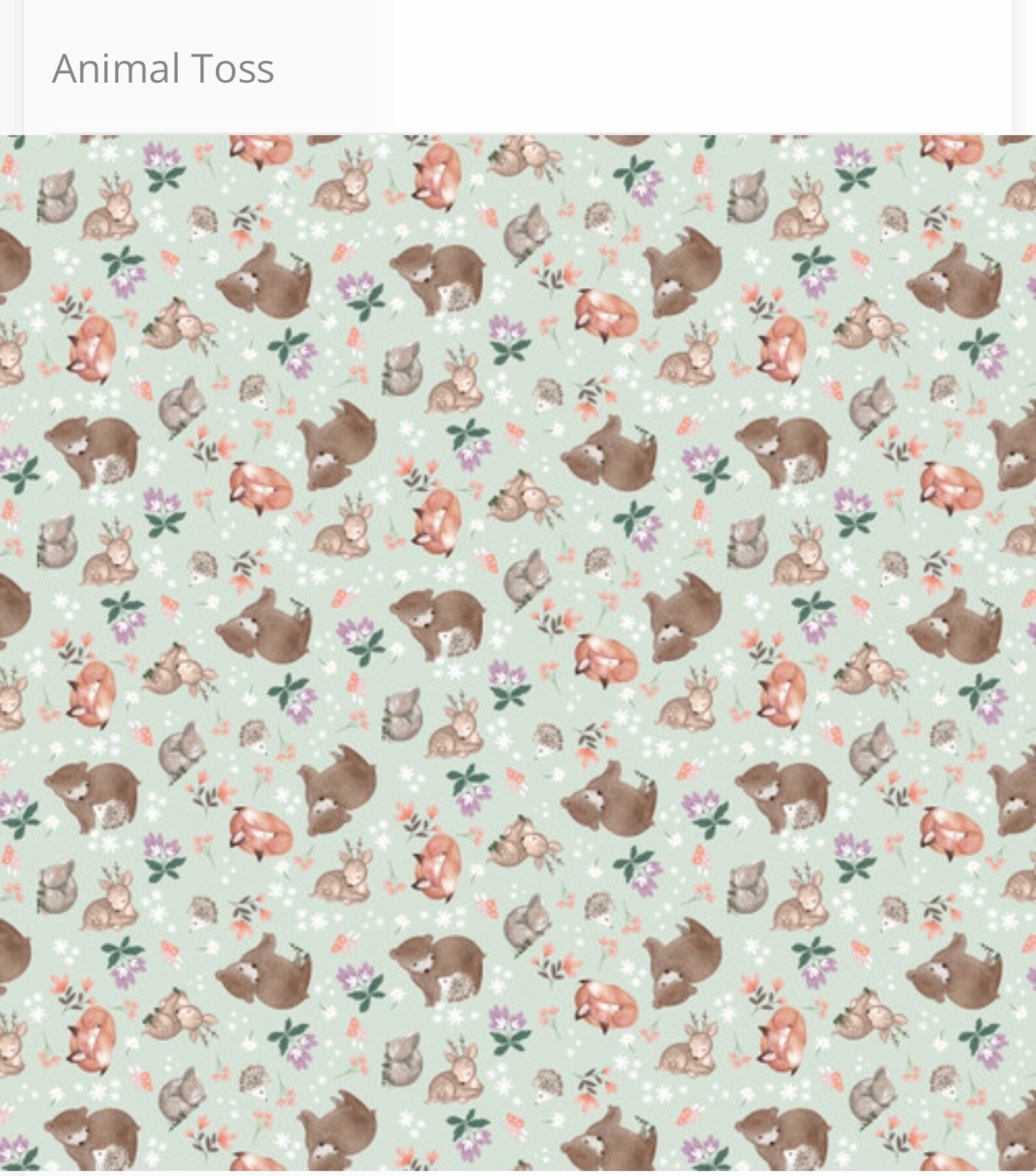 Woodland Wander Animal Toss Fabric - Etsy
