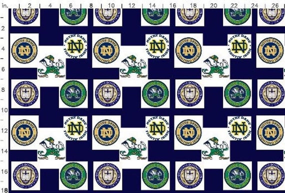 Notre Dame Collegiate Fabric | Etsy