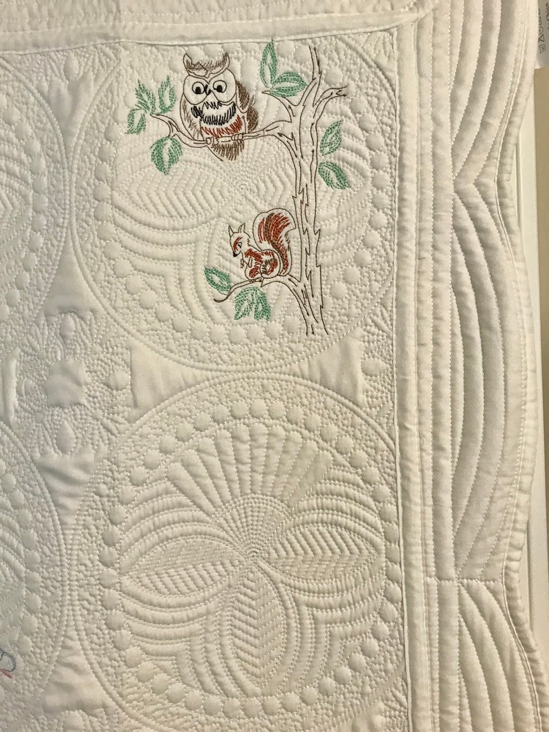 Bambi Baby Heirloom Quilt Embroidered With Vintage Bambi Designs - Etsy