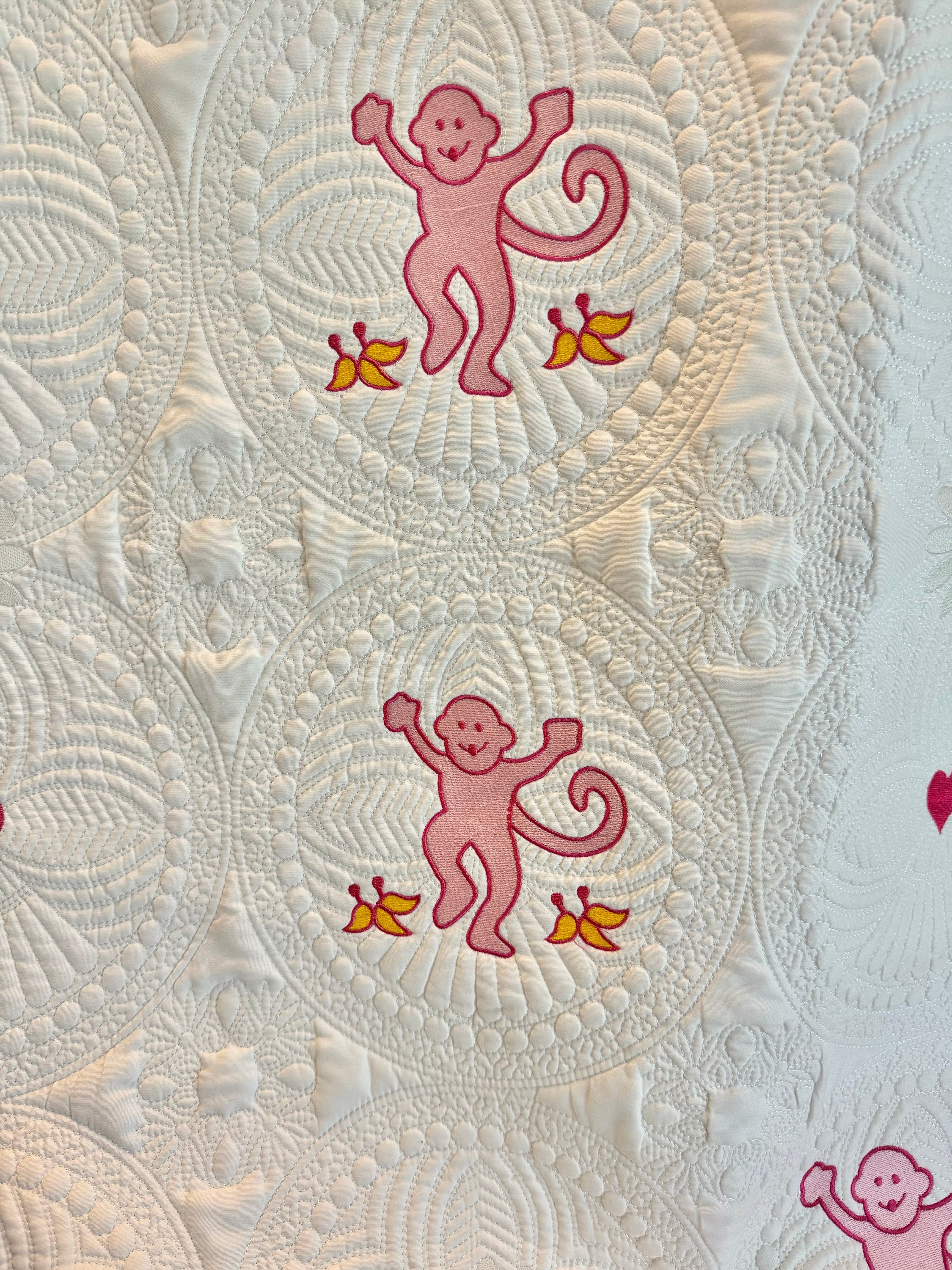 Preppy Monkey Embroidered Baby Blanket/quilt - Etsy