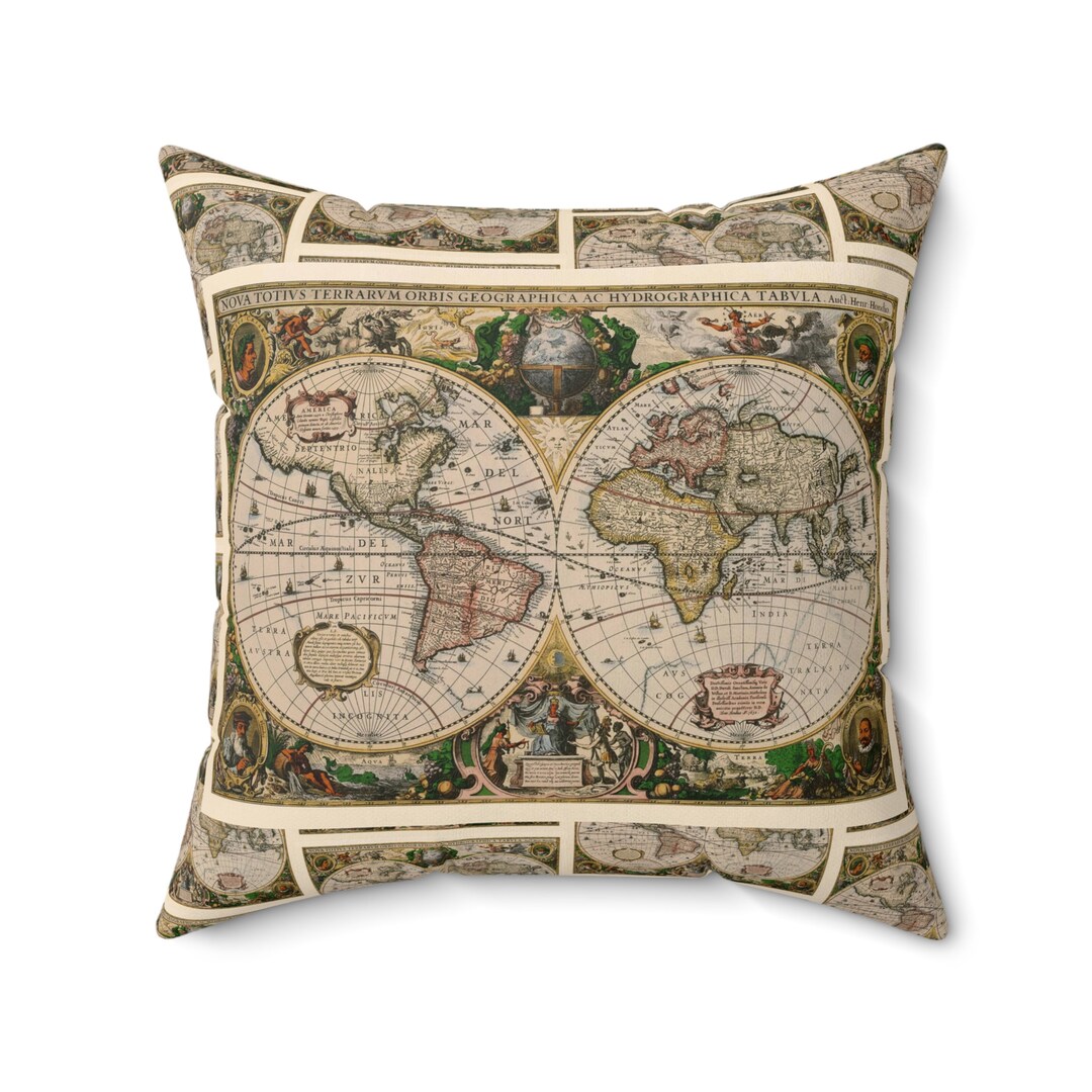 Old World Latin Roman Map Throw Pillow - Etsy