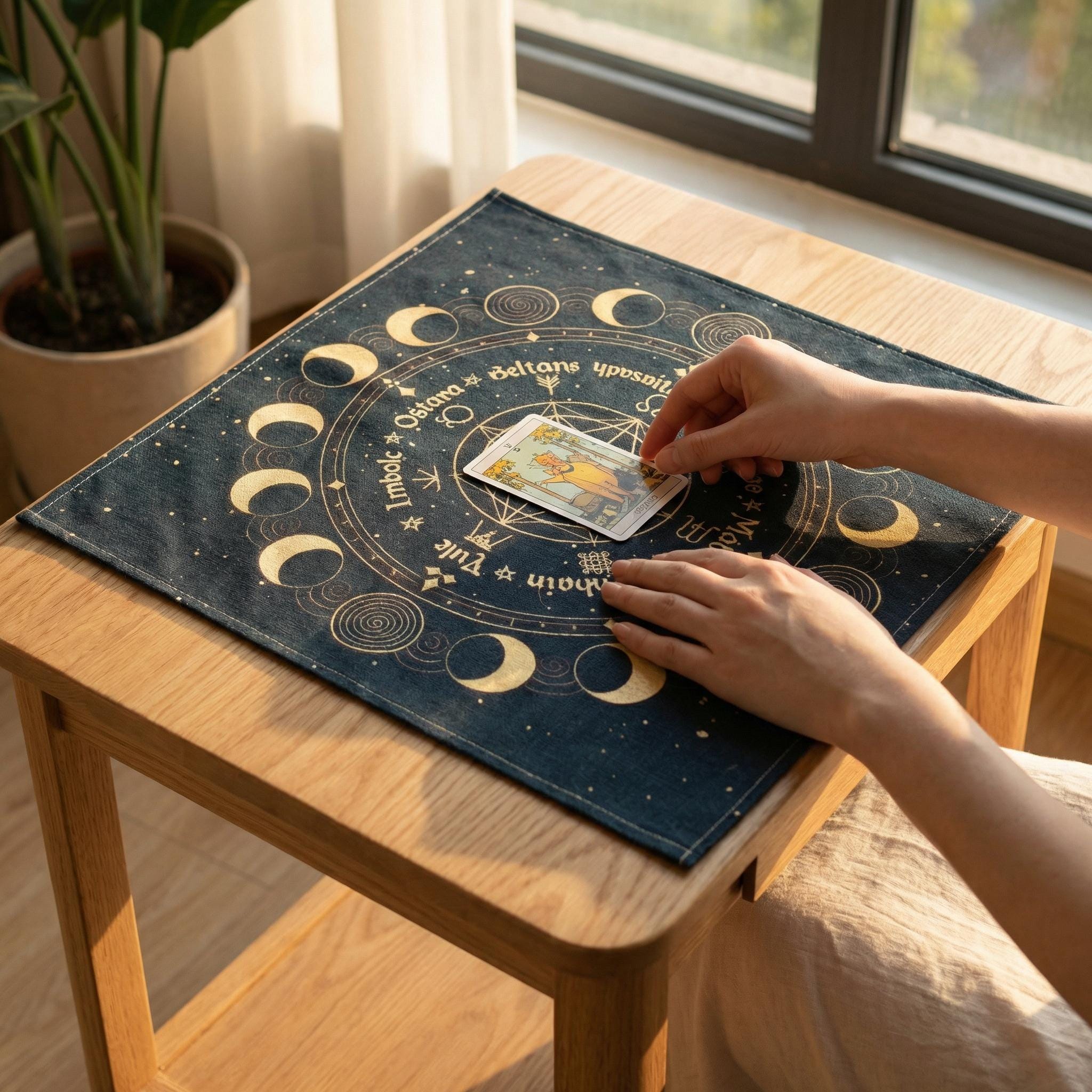 Tarot Card Cloth Linen Altar Cloth, Divination Table Cover, Tarot ...