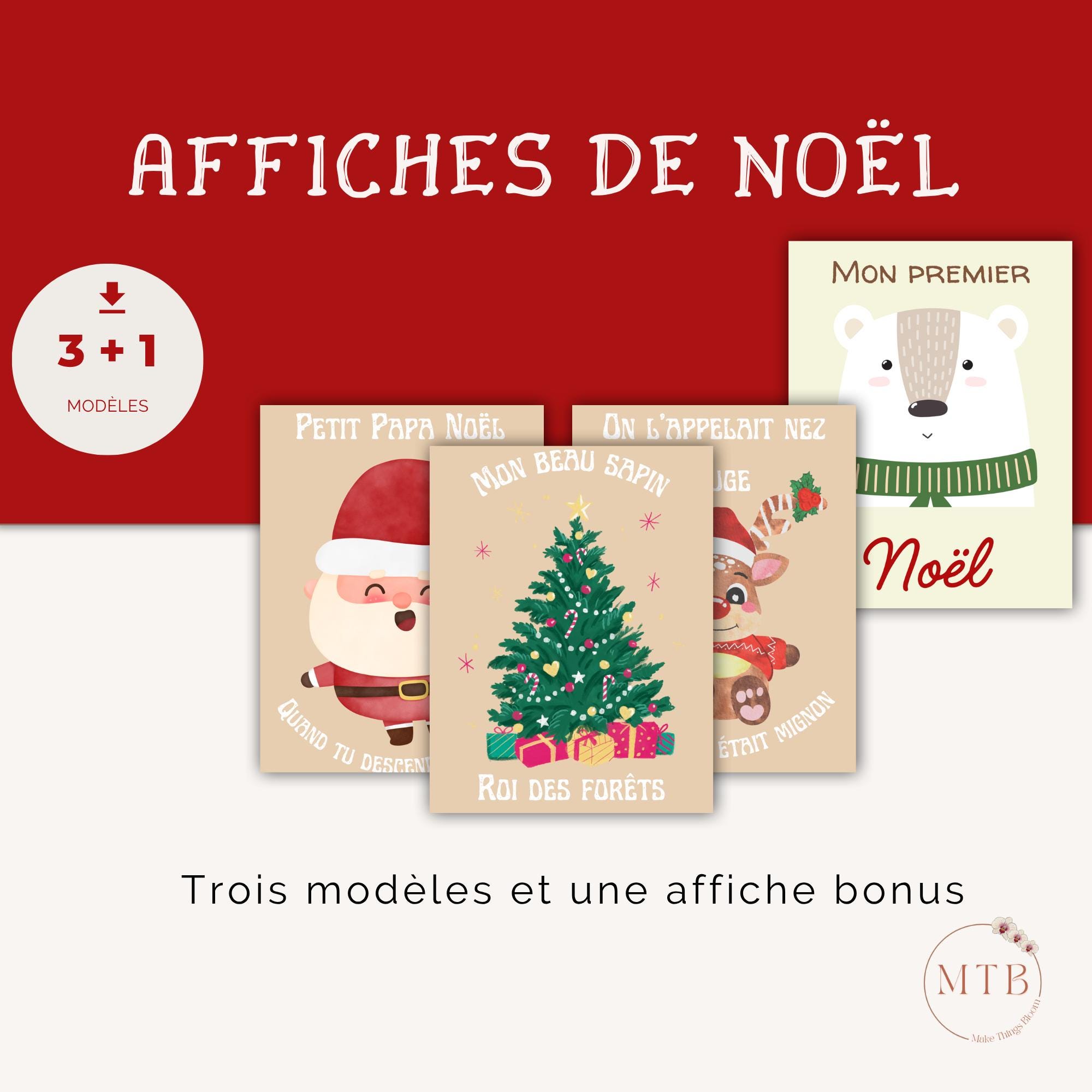 Printable Christmas Posters for Kids | Set of 3 Illustrated Songs ...