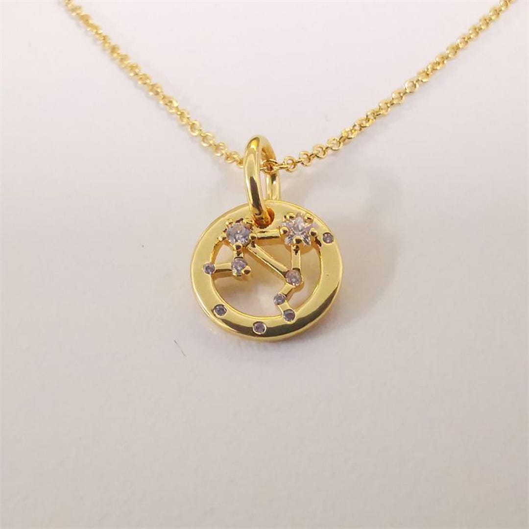 Pandora Golden Plated Libra Zodiac Necklace-60cm - Etsy