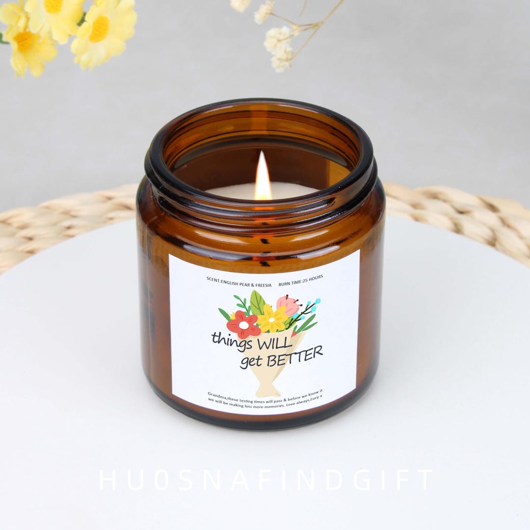 Personalized Positivity Candle: Things Will Get Better - Soy Wax ...