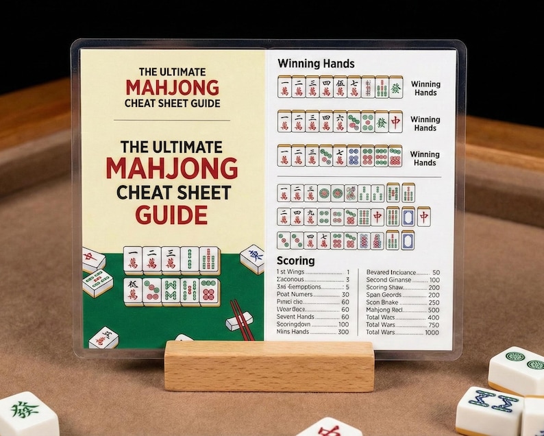 Printable Mahjong Cheat Sheet, Mahjong Hands, Beginner Mahjong Help ...