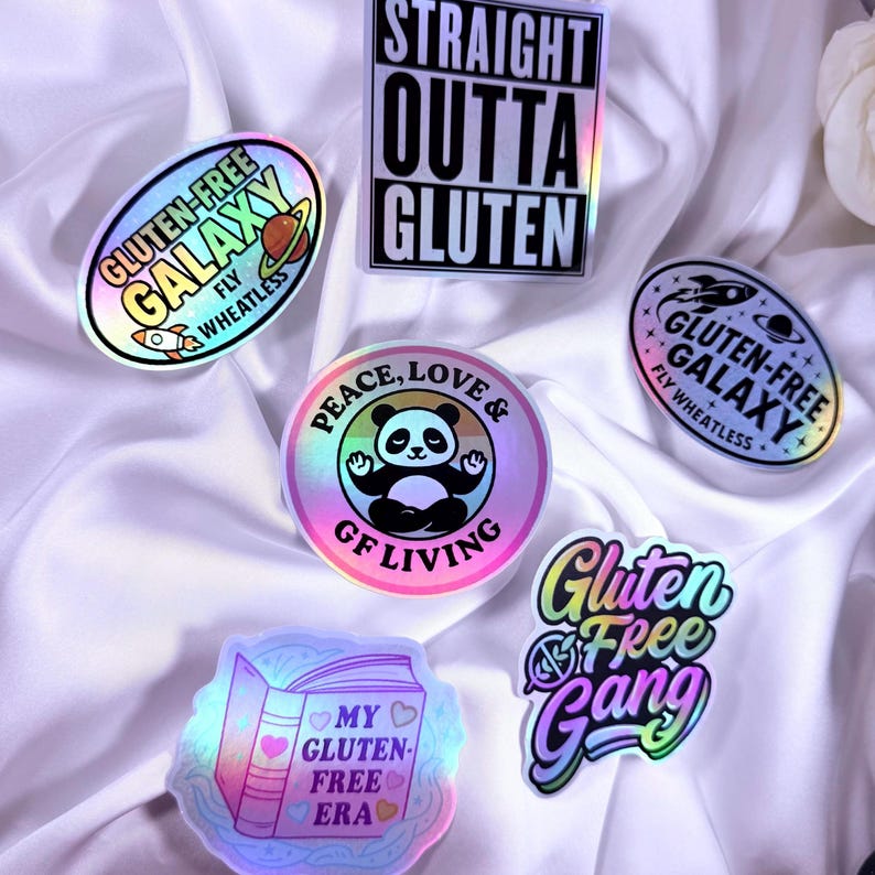 Gluten Free Era Holographic Sticker | Waterproof Vinyl Decal 7cm - Etsy