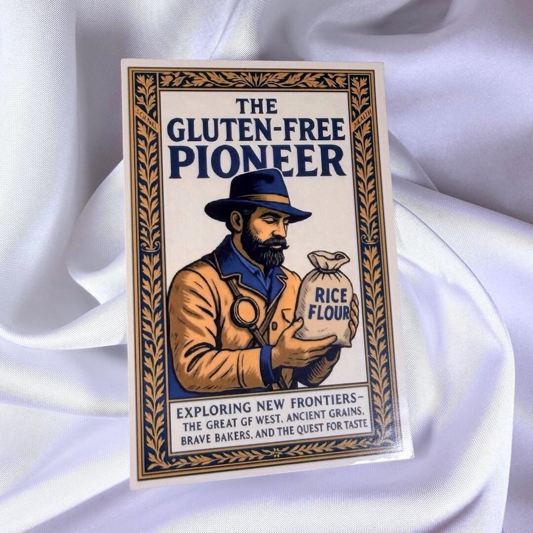 The Gluten Free Pioneer Sticker | Vintage Design | Original Art | 7cm ...