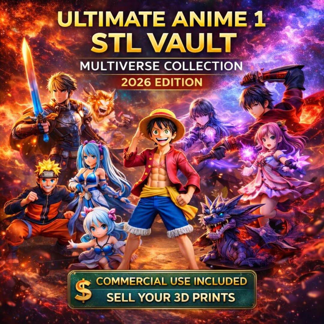 Ultimate Anime STL Bundle Vol.1 , Massive Anime Figures Pack ...