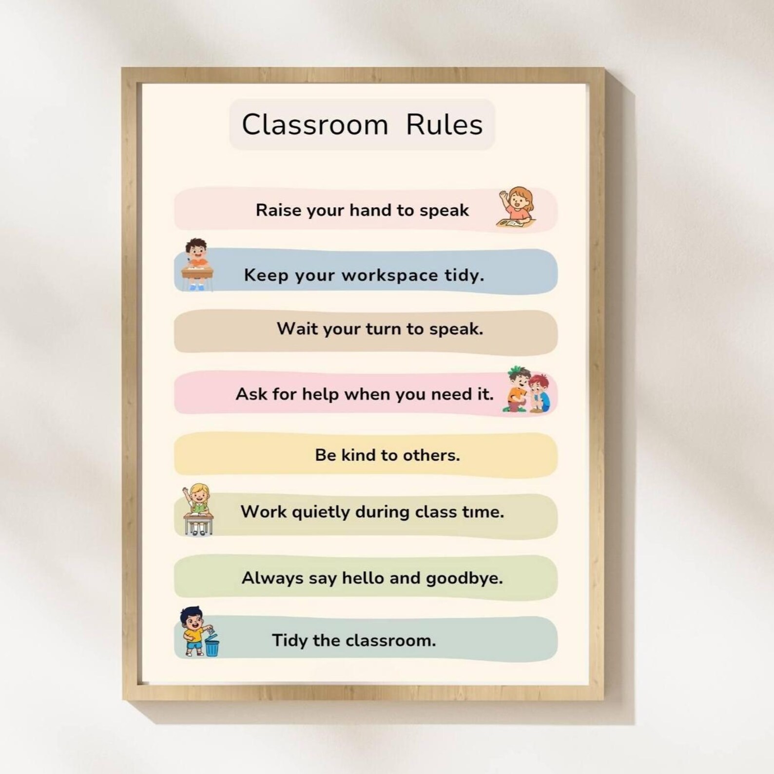 Printable Class Rules Poster, Behavior Expectations Chart, Editable ...