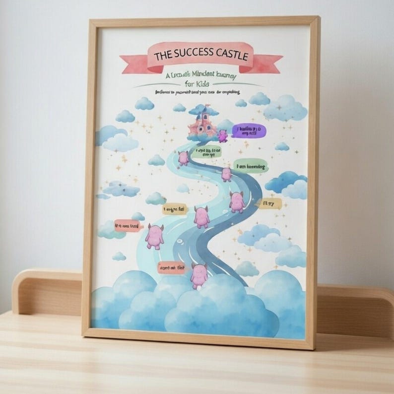 Kids Growth Mindset Poster, Positive Affirmations, Printable Wall Art ...