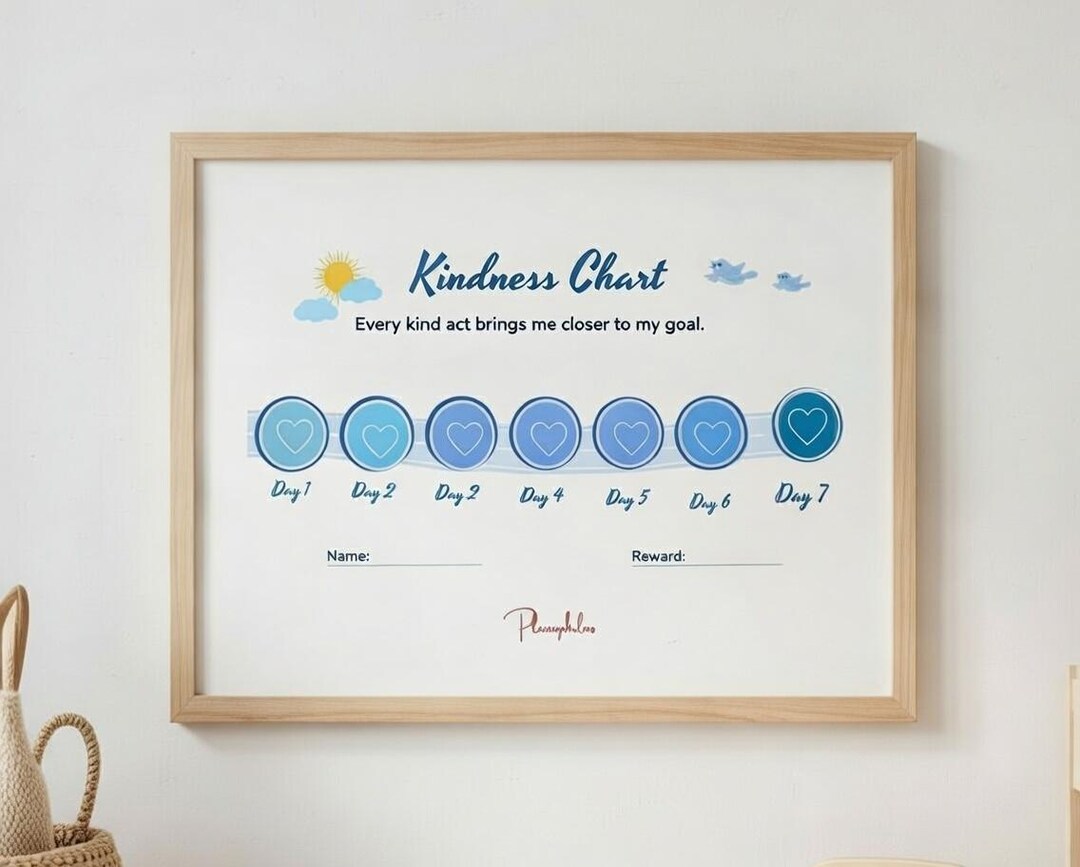Kids Kindness Chart Printable | Positive Behavior Reward System ...