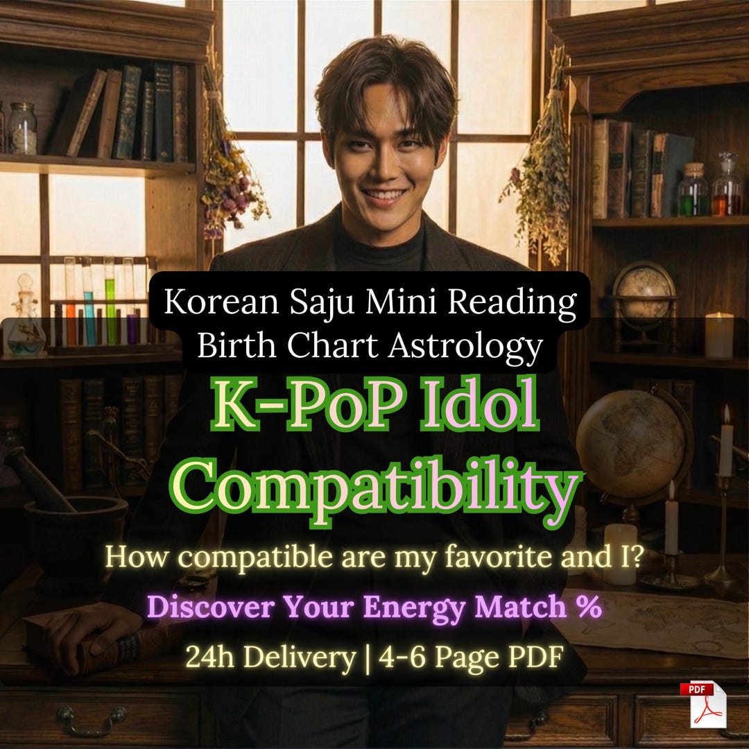 K-pop Idol Compatibility Reading | Korean Saju Astrology (digital PDF ...