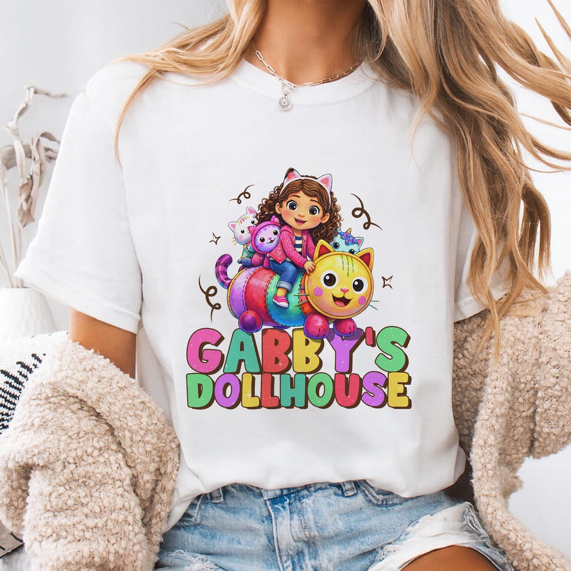 Cute Gabby Cat PNG – Gabby’s Dollhouse Digital Clipart for Shirt ...