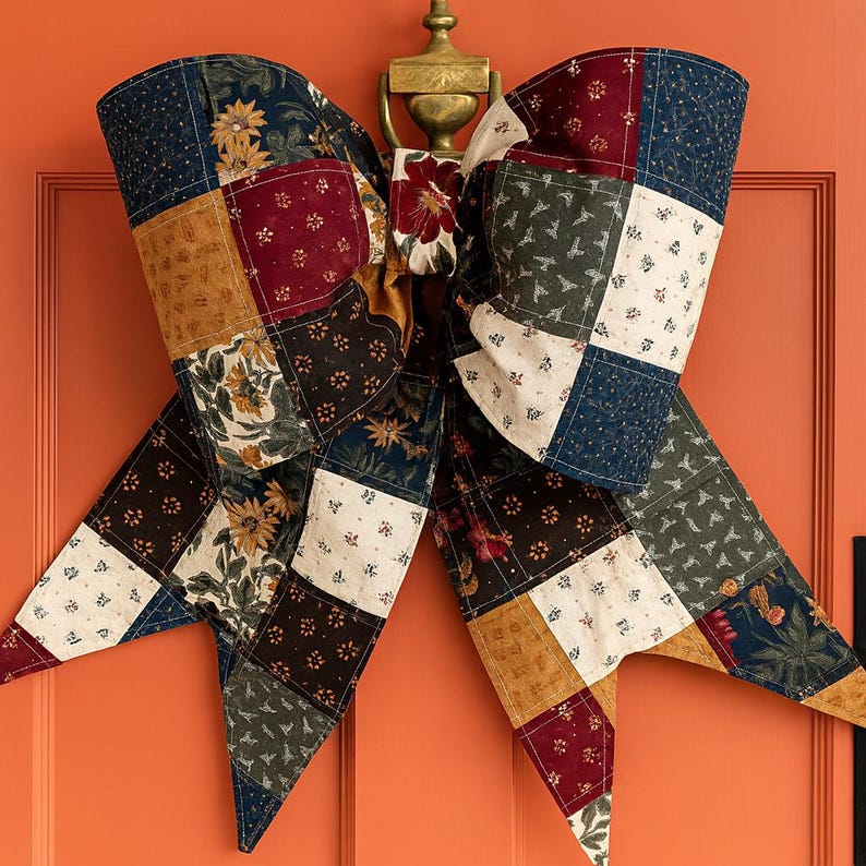 Giant Quilted Bow Sewing Pattern PDF, Oversized Door Bow Template, DIY ...