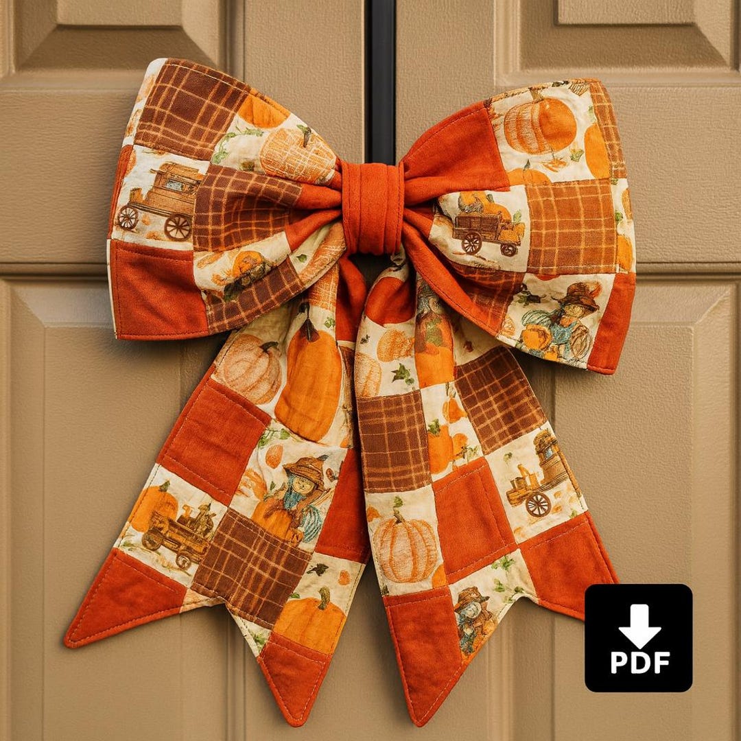 The Big Giant Quilted Bow, Beginner Friendly PDF Sewing Pattern, Fabric ...