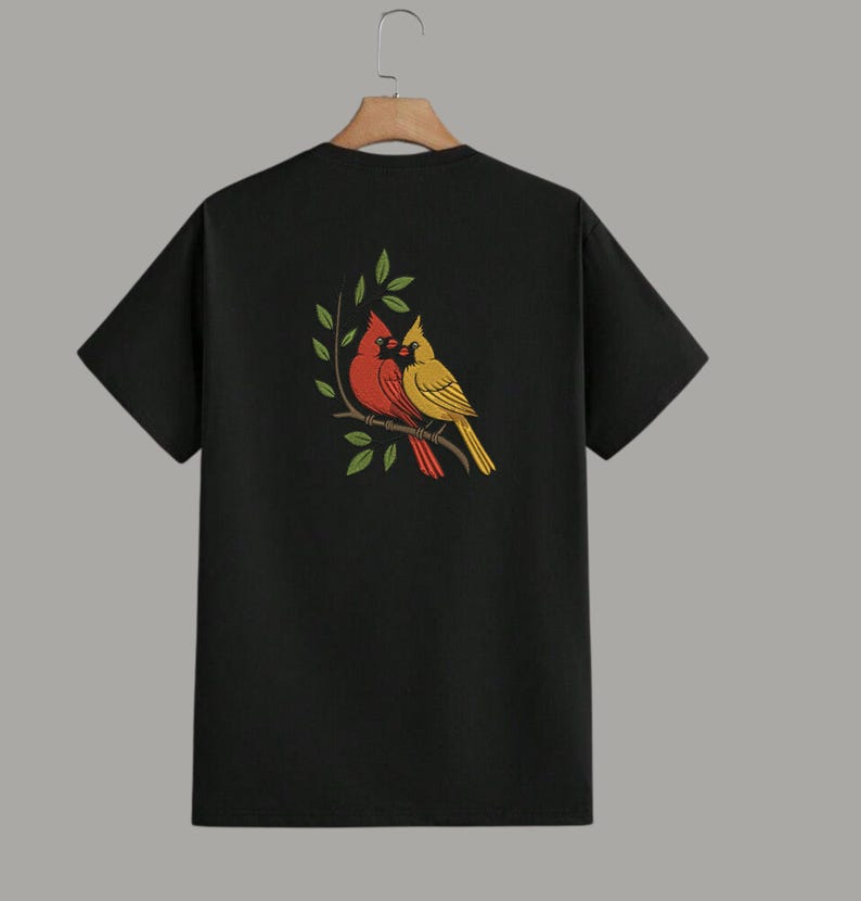 Red Cardinal Floral Embroidery Designs (digital Download) - Etsy