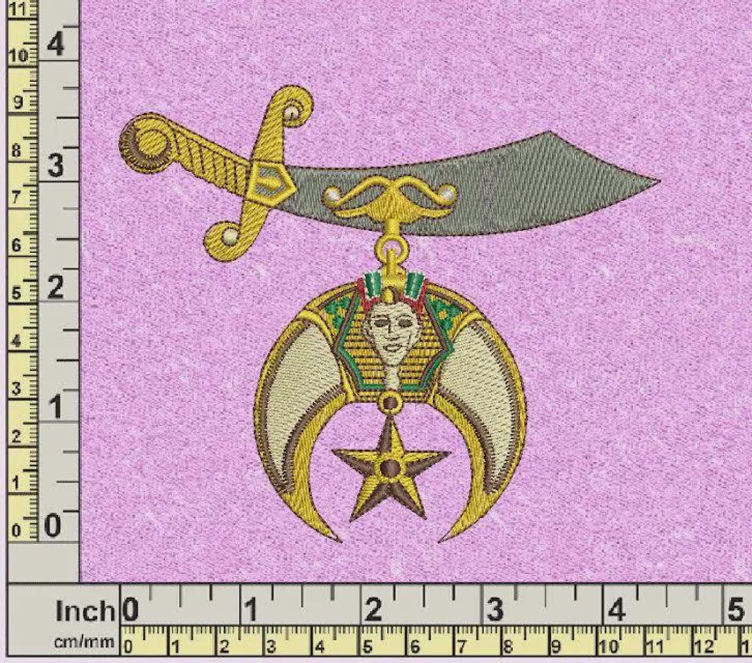 Temple Shriners Embroidery Design, Masonic Shrine Logo, Instant ...