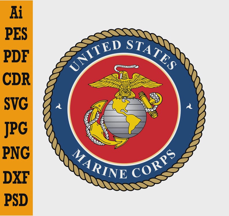 US Marine Corps - Vet Logo Svg - Army - Navy - Military Rope – SVG, Png ...