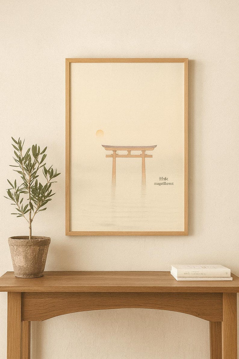 Japandi Torii Gate Wall Art Printable – 壮大 “magnificent” Zen Decor ...