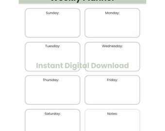 Minimalist Weekly Planner Printable | Brain Dump Page | Simple ...