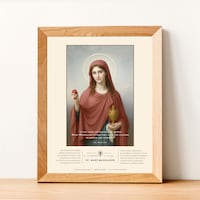 Virgin Mary Art Print: Catholic Christian Illustration (digital ...
