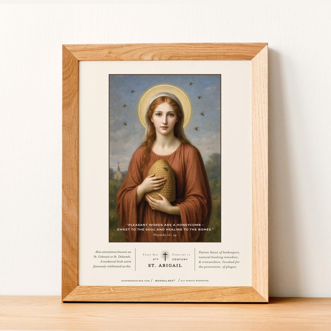 Saint Abigail | 2 Pc Set Printable Religious Portrait | Patron St. of ...