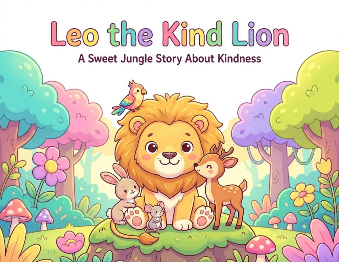 Leo the Kind Lion Ebook – Kids Moral Story, Ages 3-6 (printable PDF ...