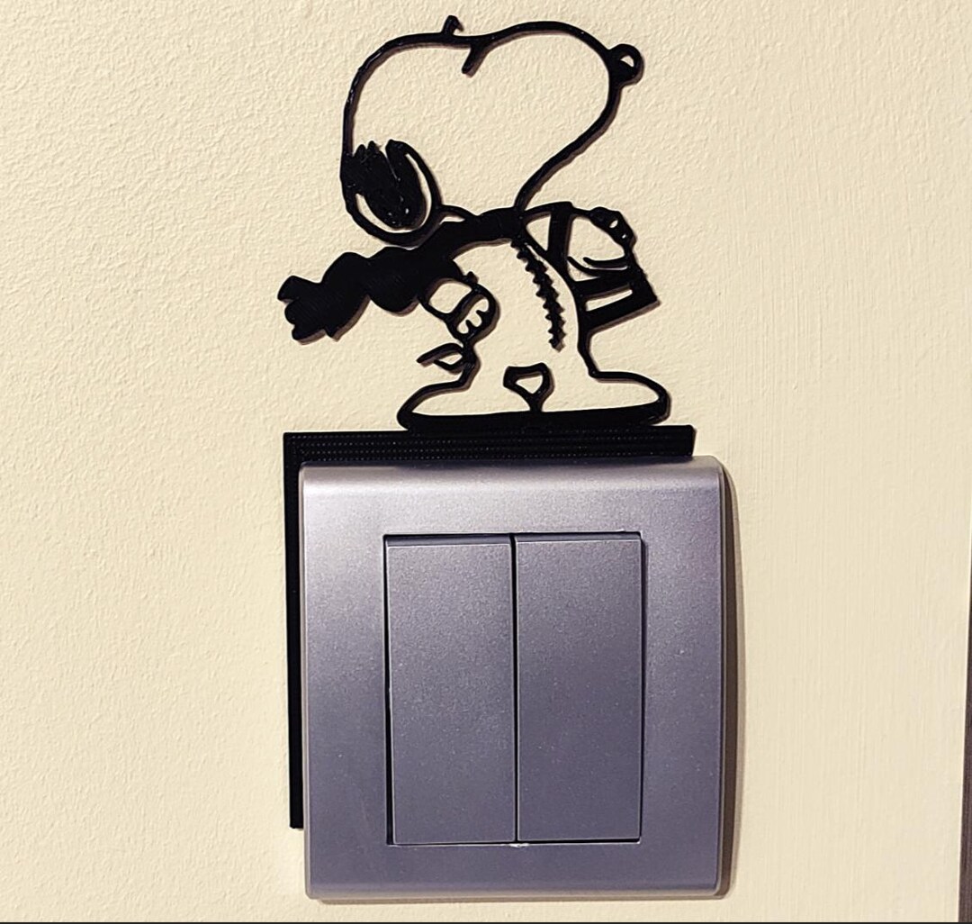 Snoopy Wall Art 16 Cm / 6.3 in – 3D Printed Light Switch Decor, Cute ...